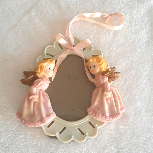 Accents | Angel Photo Frame With Pink Ribbon | Poshmark